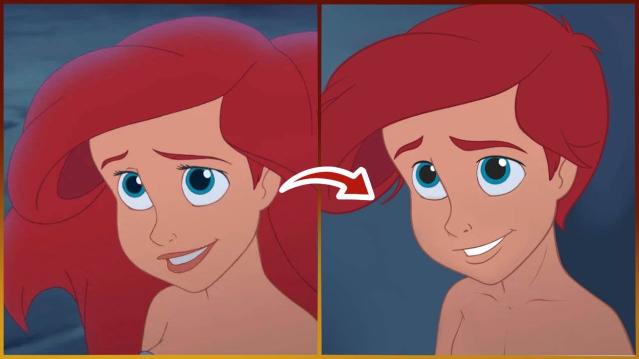 Mermaid Ariel Transformation Into Boy | Disney Princesses Glow Up - YouTube