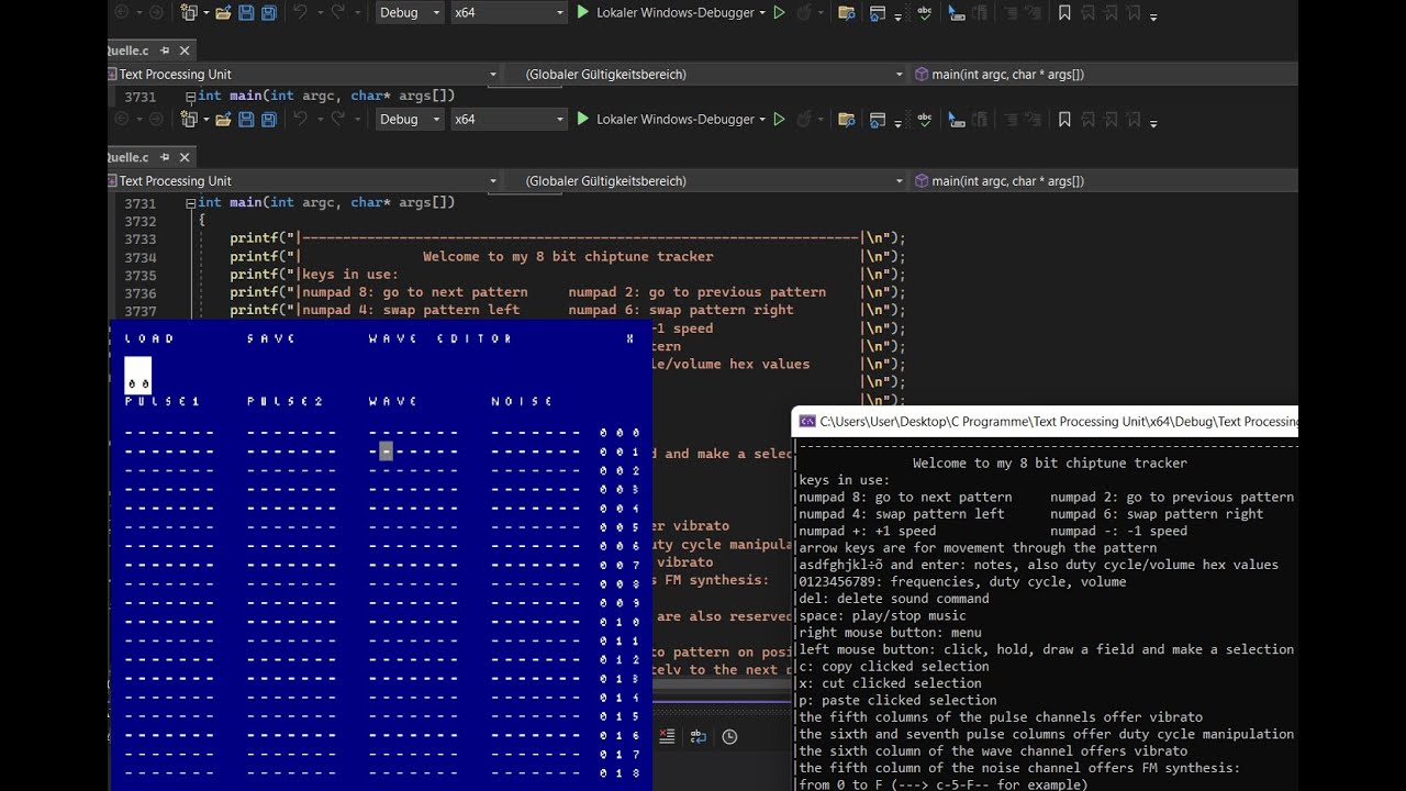 Coding a music tracker in C from scratch | PART XI | Third channel ...