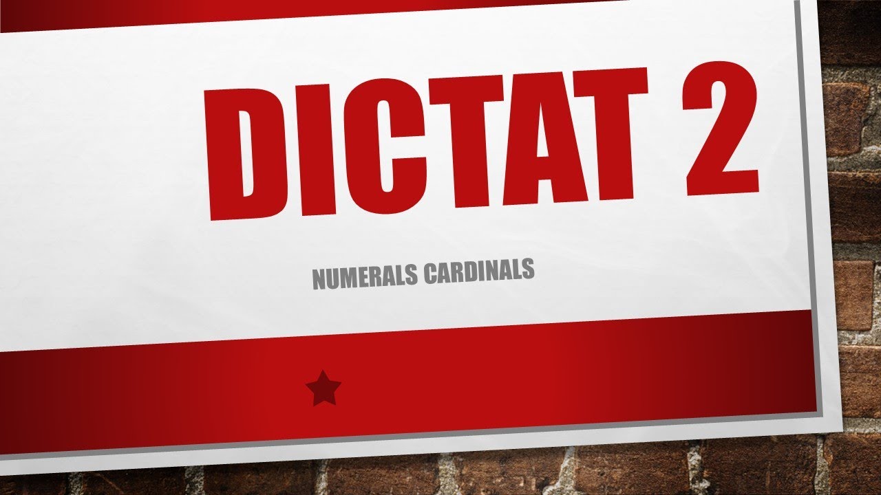 DICTAT 2 ELS NUMERALS CARDINALS 5é i 6é d' Educació Primària VALENCIÀ ...