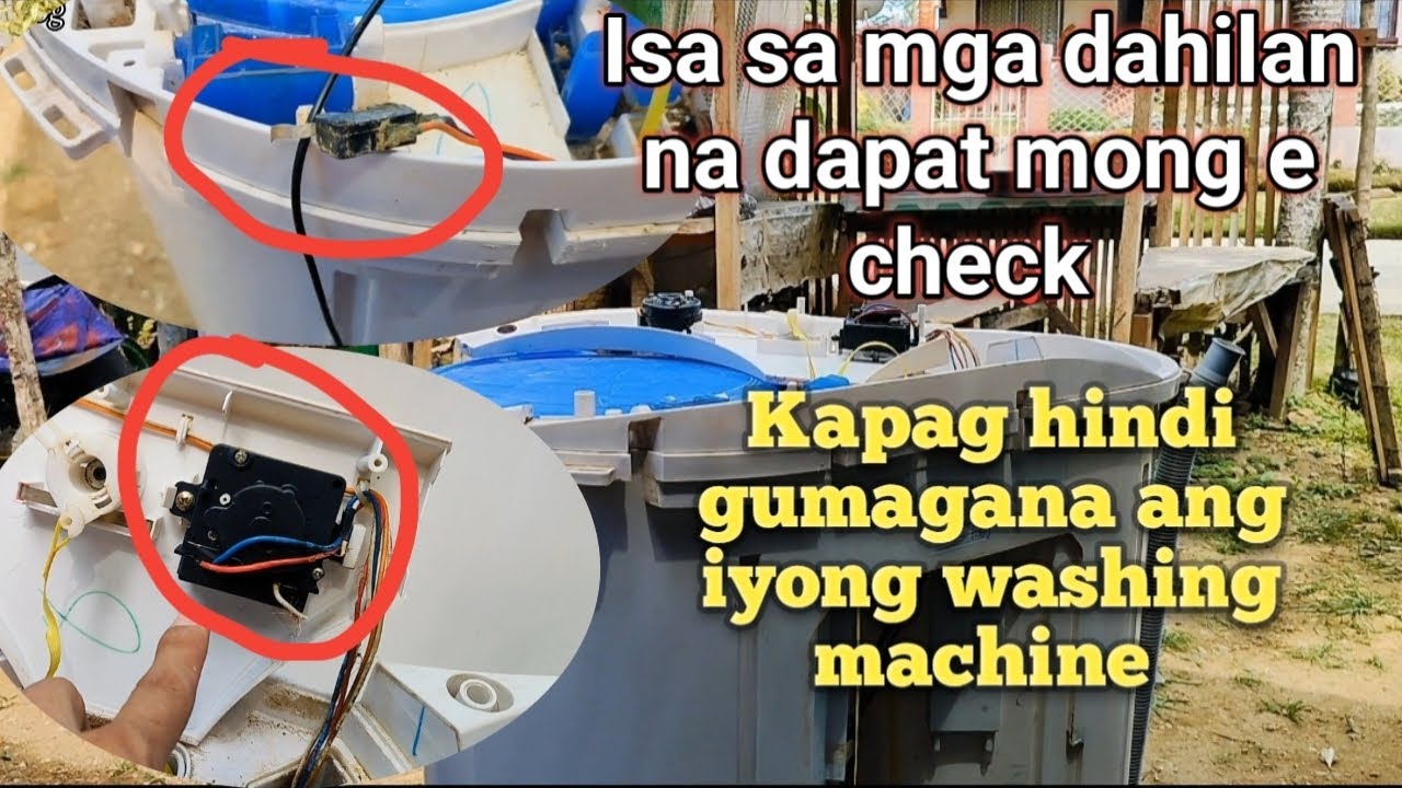 Paano magrepair ng washing machine na ayaw gumana ang wash motor/dryer ...