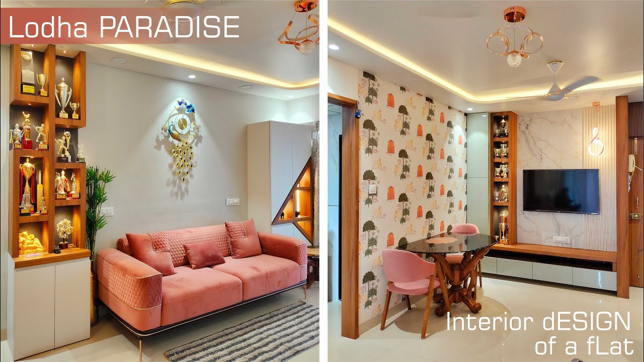 Interiordesign of A flat at |Lodha Paradise Thane | LivingRoom |Bedroom ...