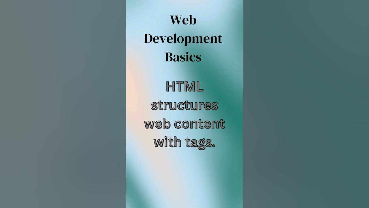 Web Development Basics#WebDevelopment #TechExplained #HTML - YouTube
