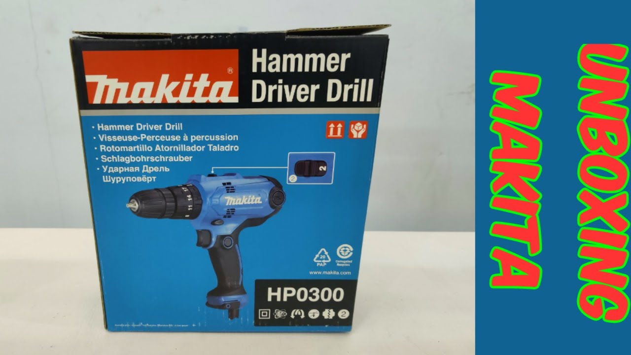 Unbox Makita HP0300 Hammer Driver Drill 10mm | 42N.m | 20 Torque Setter ...