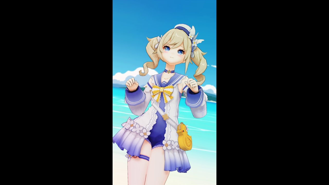 Barbara Summer Skin - Hips Don't Lie【MMD Genshin Impact】#Shorts # ...
