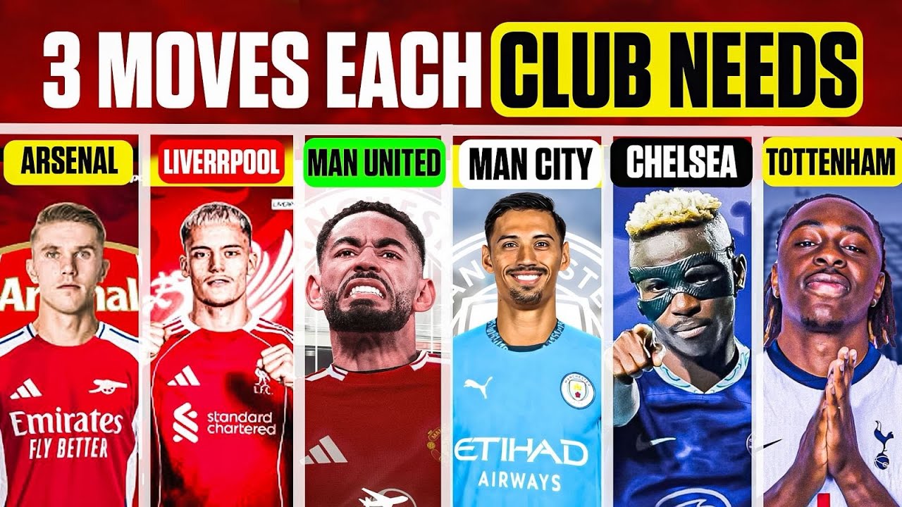 Transfers every big 6 PL club must make this summers - YouTube