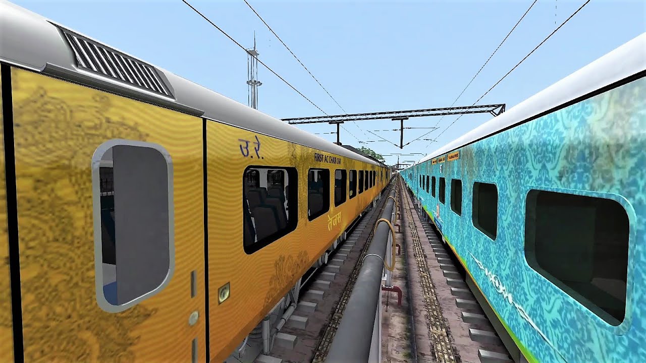 WAP7 Tejas Express Full Arrival into Madurai Junction | Railworks Train ...