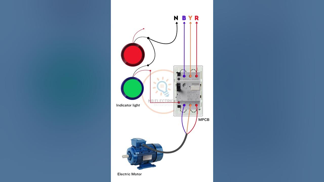 MPCB Connection Diagram #electrical #electricalnetwork #wiring - YouTube