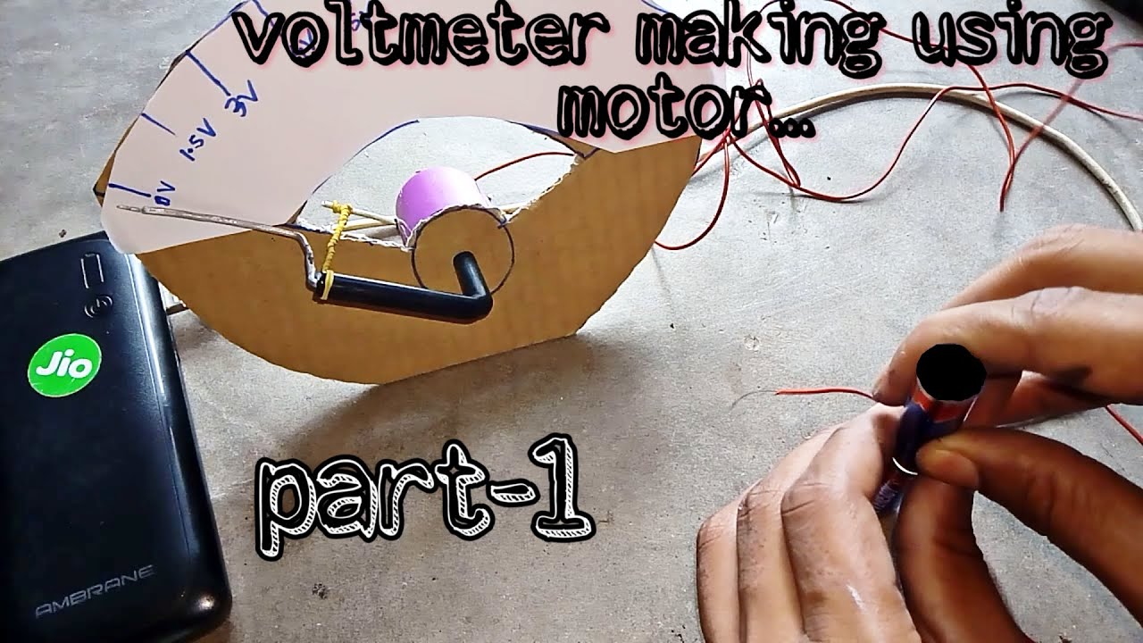 Homemade dc voltmeter using dc motor..(part-1) - YouTube