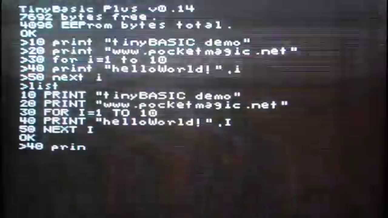 AVR Single Chip Computer running BASIC - YouTube