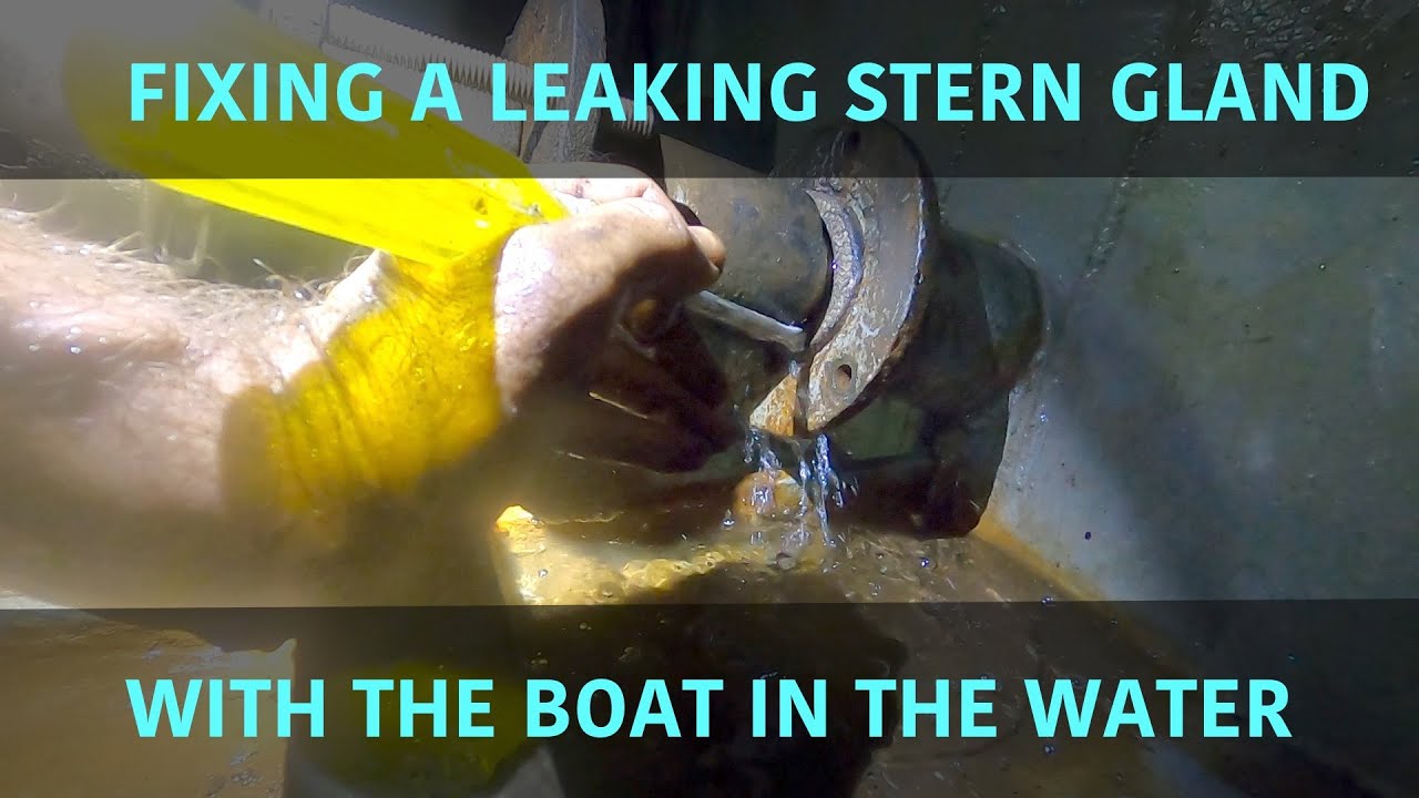 Fixing a leaking stern gland with the boat in the water - YouTube