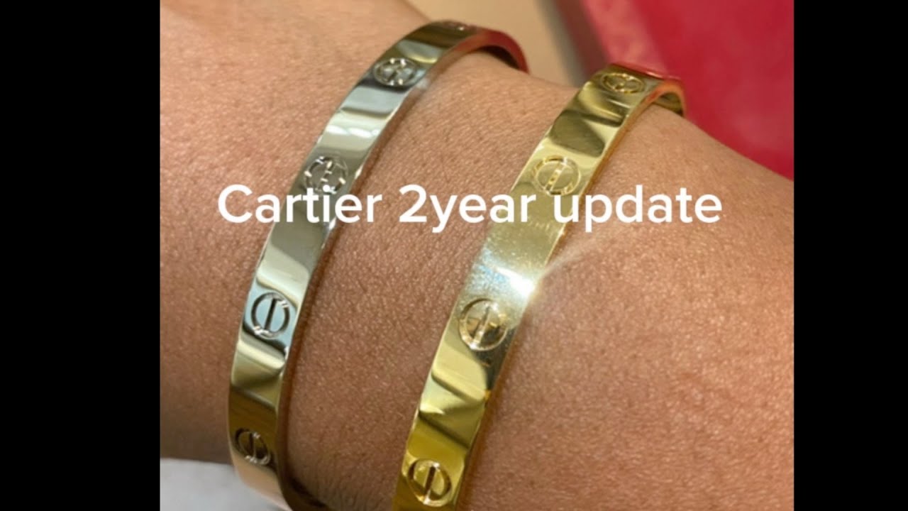 Cartier Love Bracelet 2 year update + Magic Polishing Cloth - YouTube
