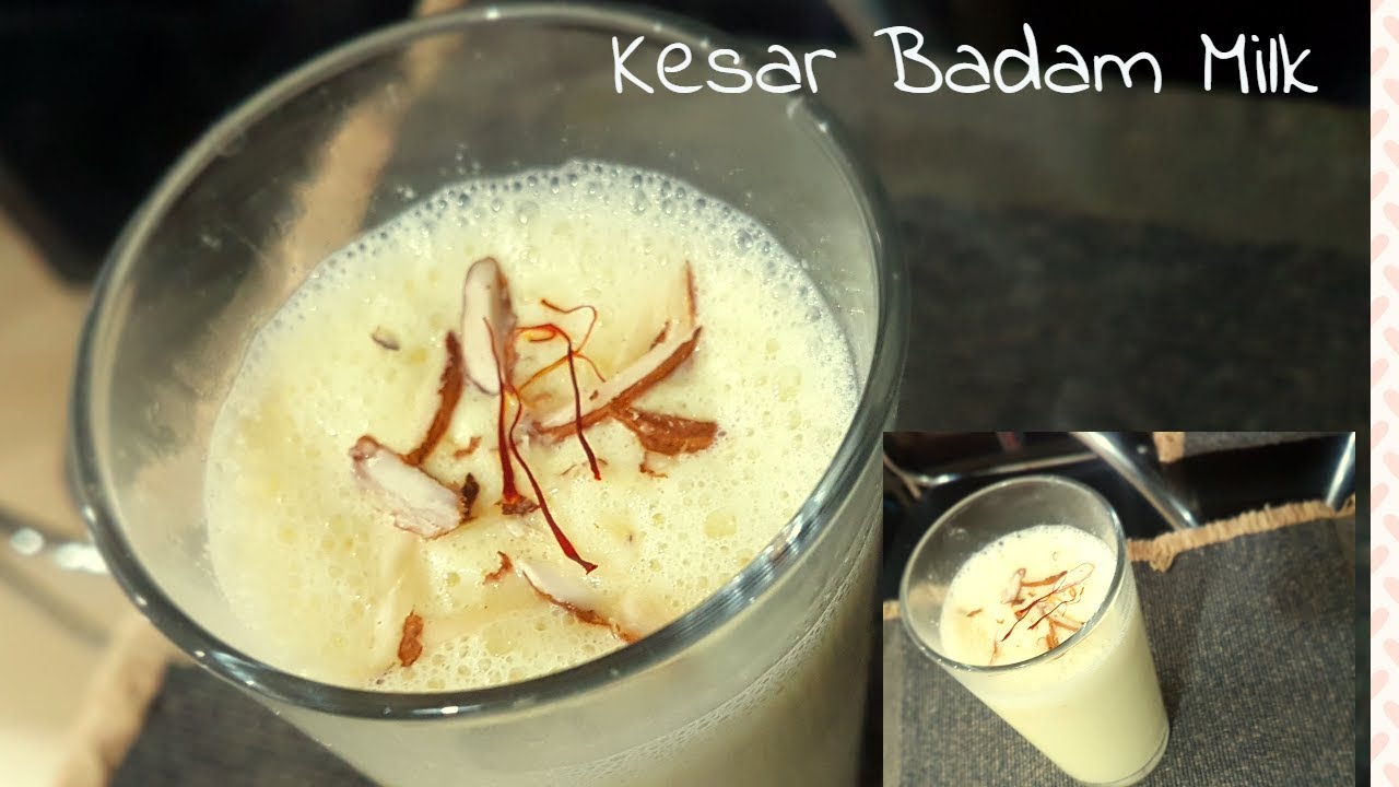 Kids Favourite Kesar Badam Milk Recipe | Almond Milk Recipe | Almond ...
