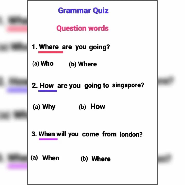 # Question words | Test your English Grammar - YouTube