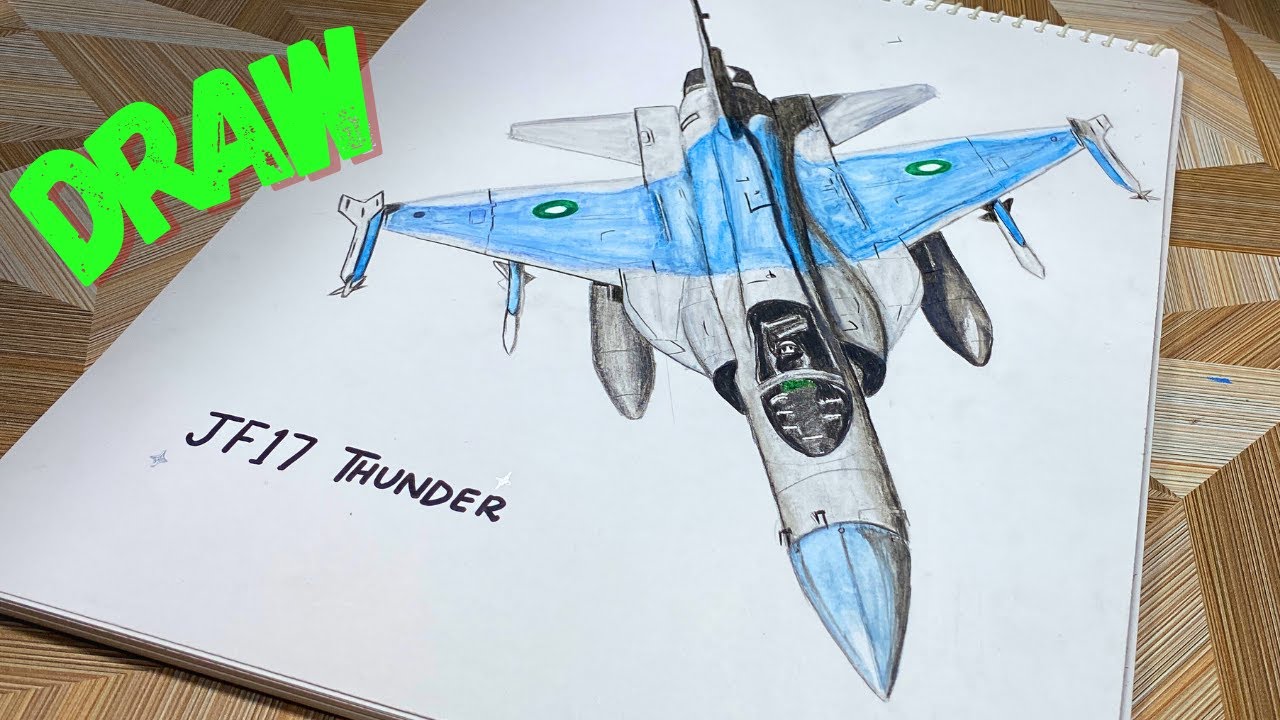 How to draw JF 17 thunder? | draw fighter jet | Draw Aircraft | draw 3d fighter jet | Draw ...