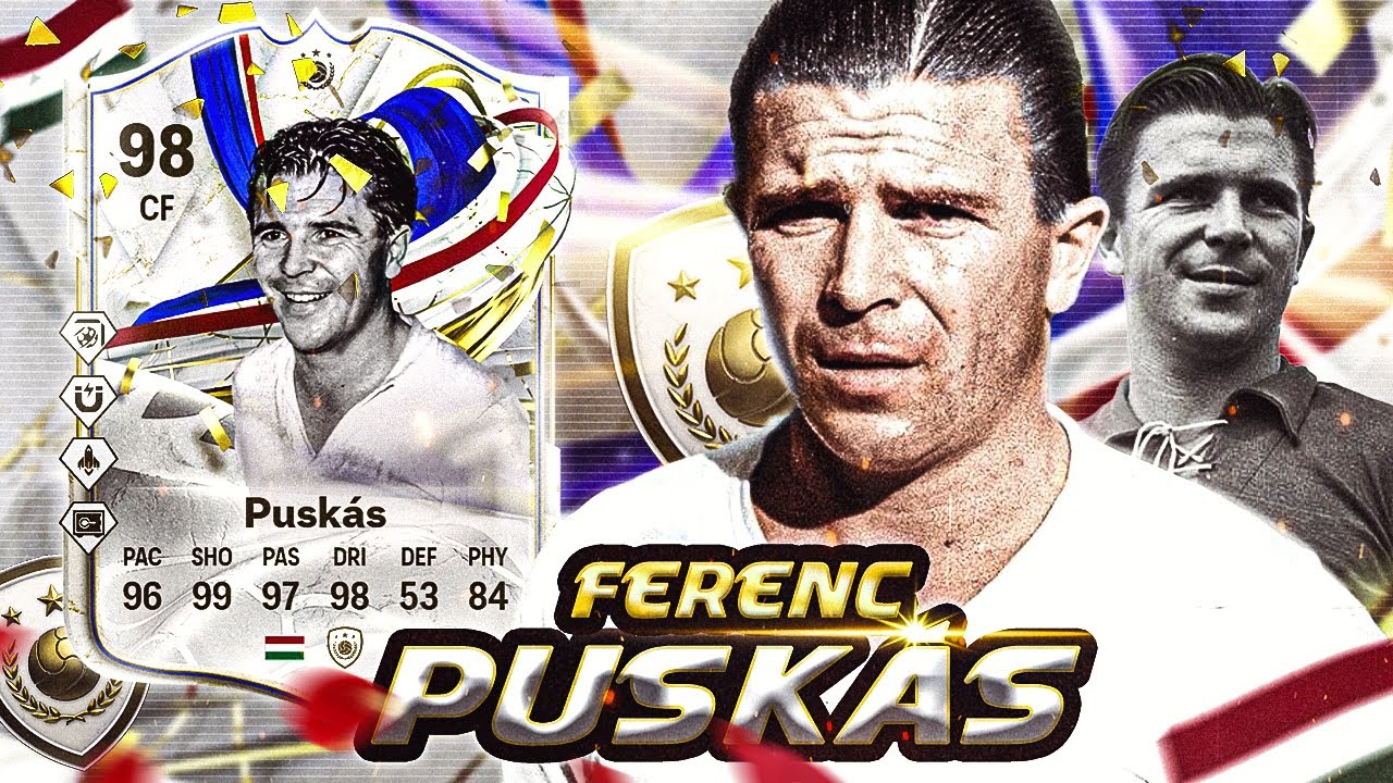 รีวิว 98 FERENC PUSKAS GREATS OF THE GAME🎯 - EA FC 24 ULTIMATE TEAM ...