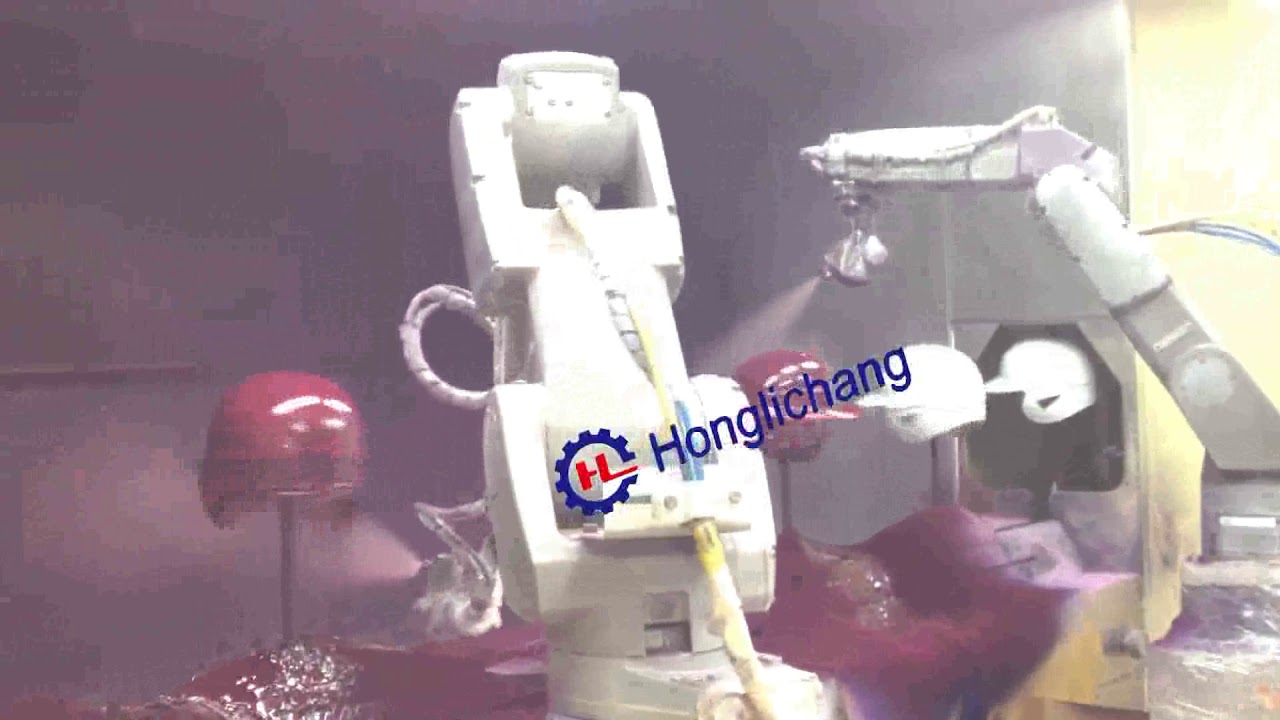 Automatic Robot PU Spray Paint Machine for Helmet from Honglichang ...