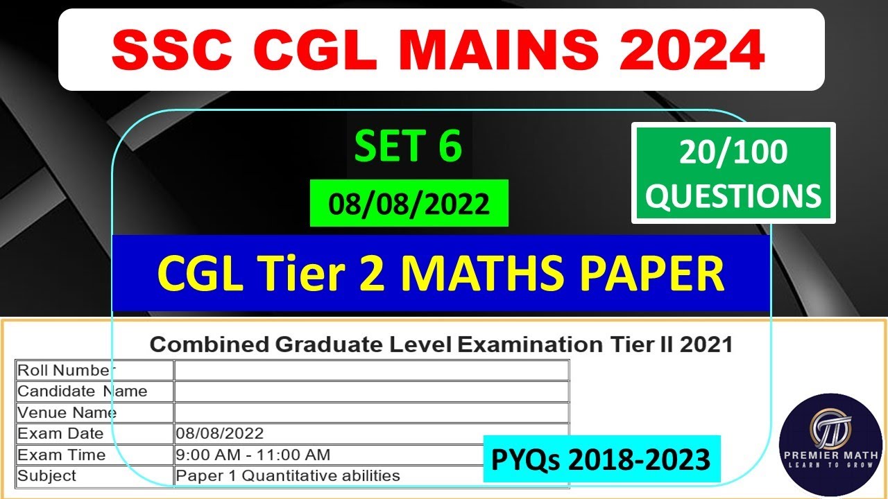 CGL Tier 2 Maths Previous Year Questions Set 6 #ssc #ssccgl #cgl # ...