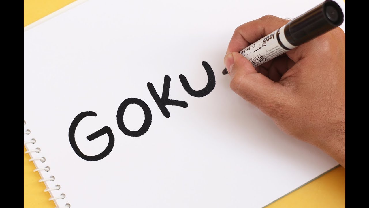 How to turn word GOKU ( DRAGON BALL ) into a Cartoon ! Text To Picture ...