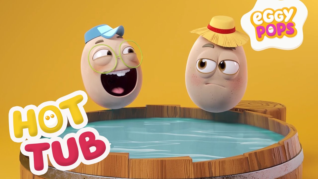 Hot Tub | Eggy Pops | Funny cartoon - YouTube