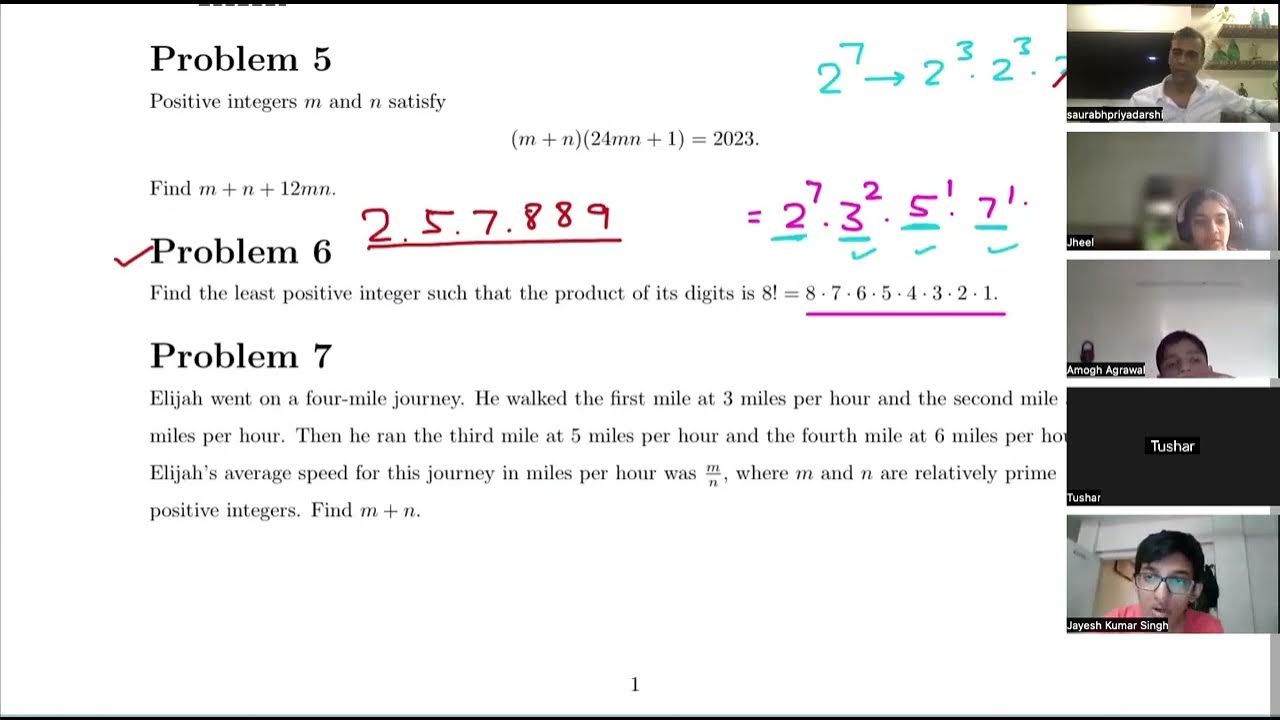 Purple Comet MS 2|| IMO || Maths Class|| Saurabh Sir || IMO INMO Preparation - YouTube