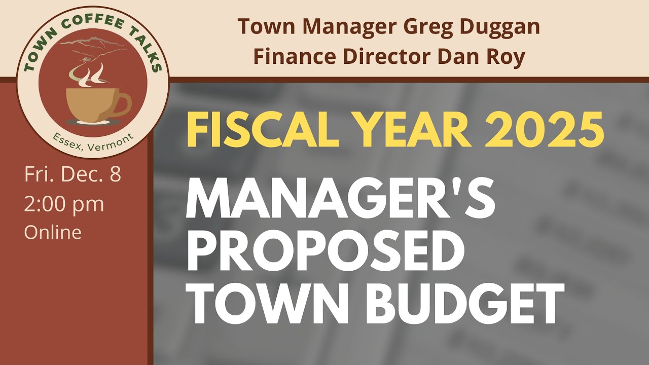 Town Coffee Talks Online - Town Manager Greg Duggan and Finance ...