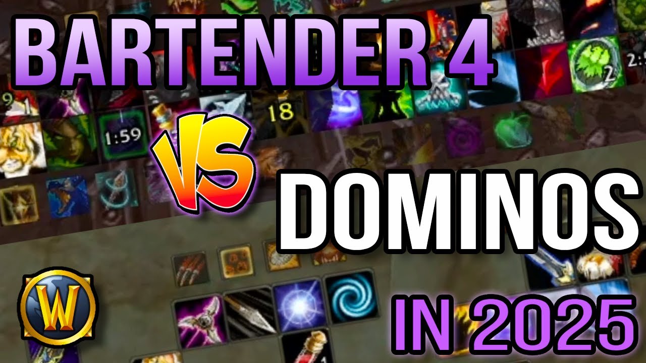 Best Action Bar Addon - Bartender 4 vs Dominos - YouTube