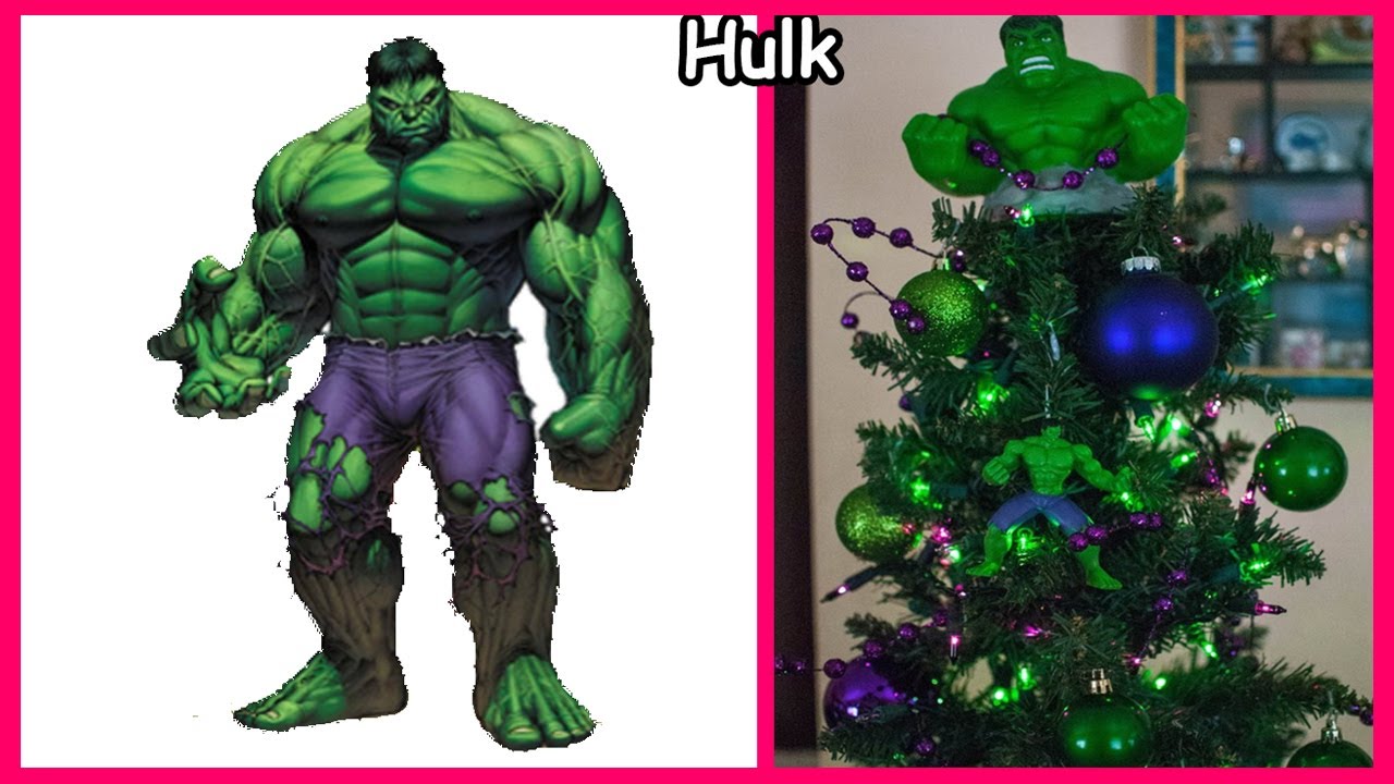Superhero as Christmas Tree 🔥 Real Life Superhero Christmas Tree ...