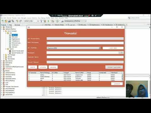 Aplikasi Kasir Coffee Shop Java GUI (Pemrograman Berorientasi Objek) - YouTube