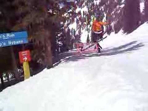 Celtek Clan--Snowboarding over a SLOW sign - YouTube