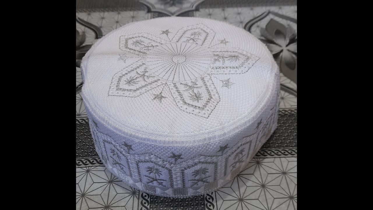 Muslim Prayer White Hat/Cap/Tupi Stitching side Embroidery inside ...