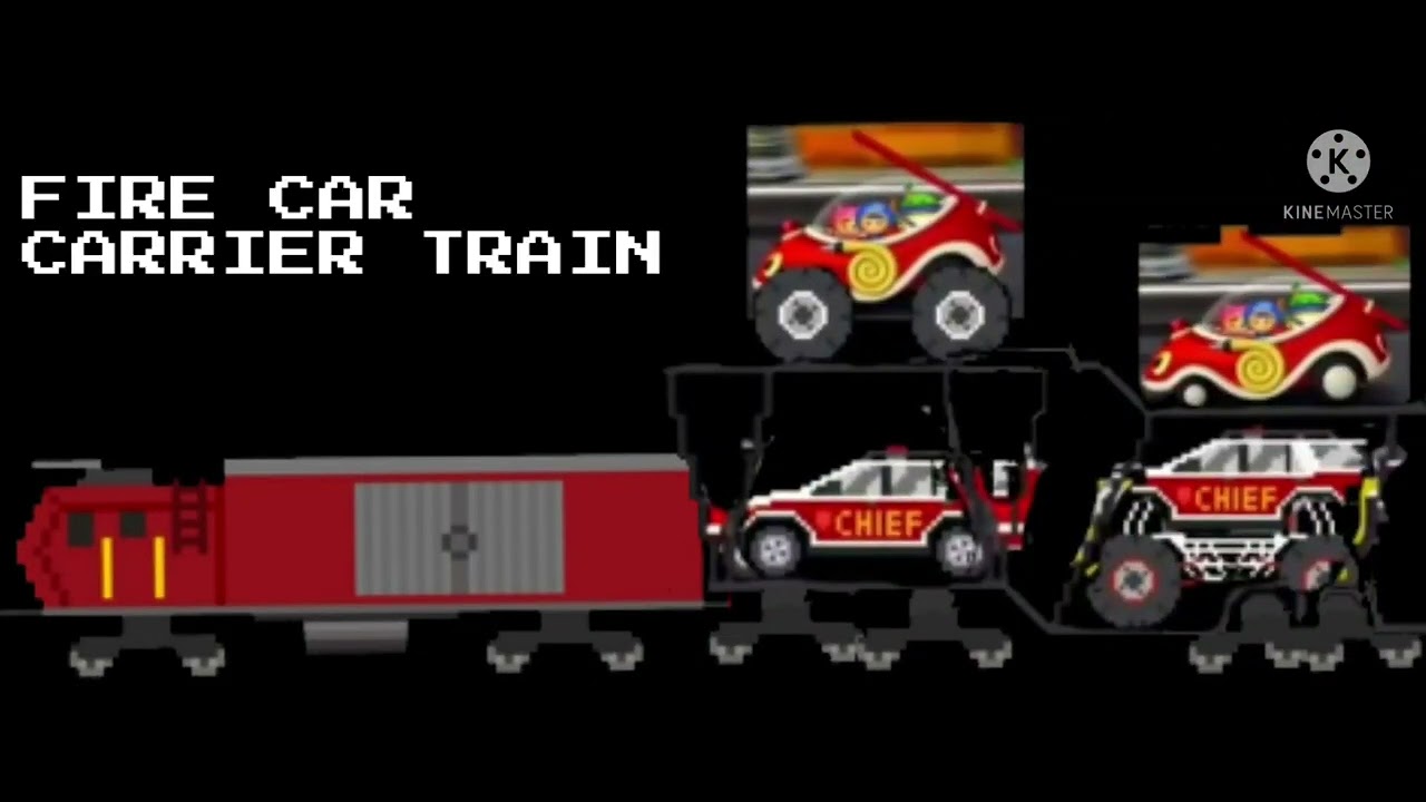 Fire Car Carrier Train - YouTube
