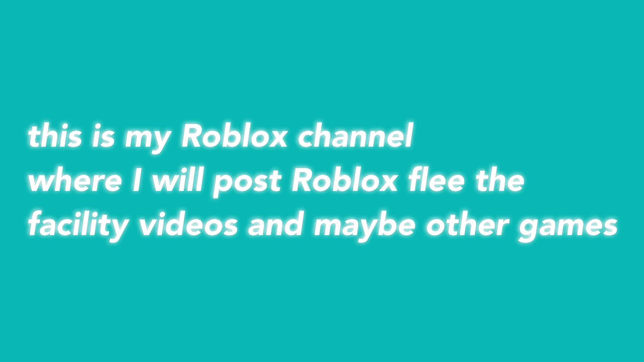 My Roblox channel introduction :3 - YouTube