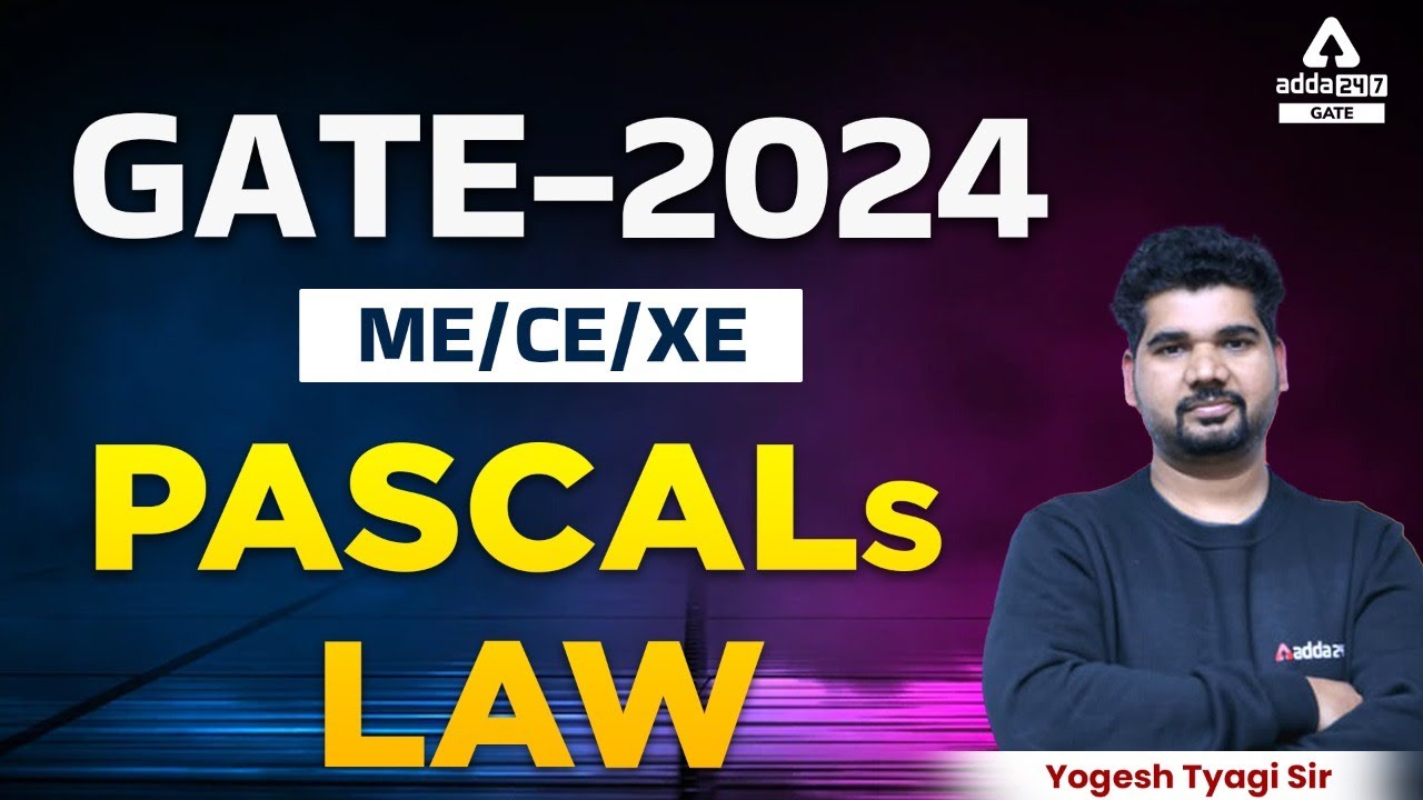 GATE-2023/2024 | ME/CE/XE | Pascals Law - YouTube
