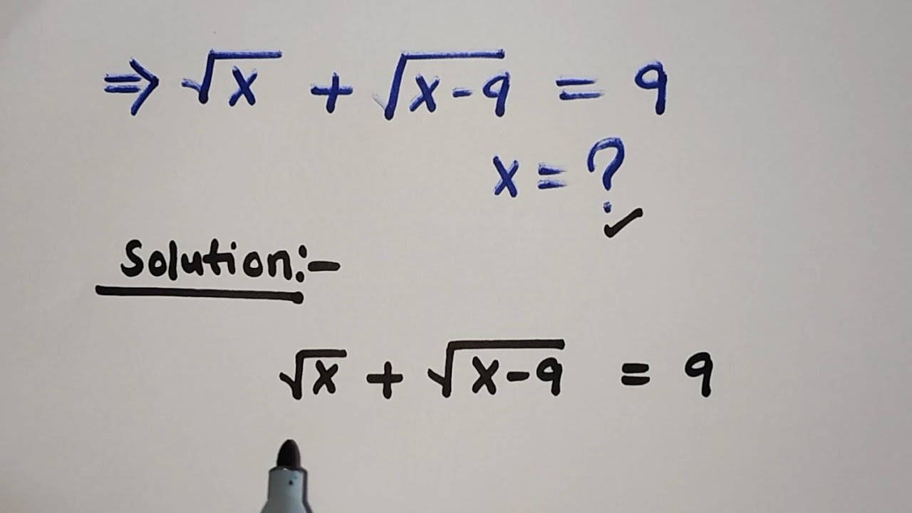 A NICE SQUARE ROOT MATH SIMPLIFICATION QUESTION | FIND THE VALUE OF X ...