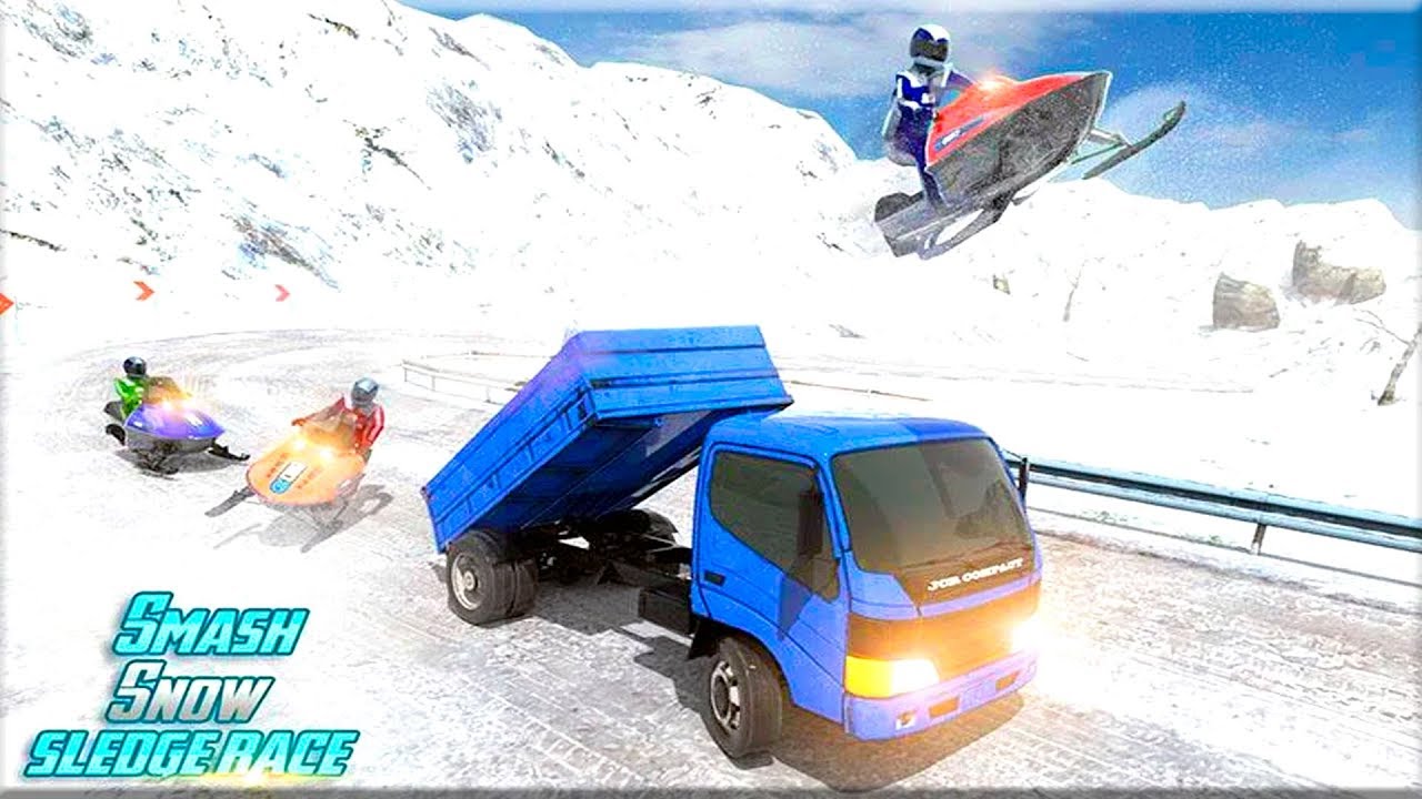 Snowmobile : Snow Mountain Sled Crash Racing - Gameplay Android game ...