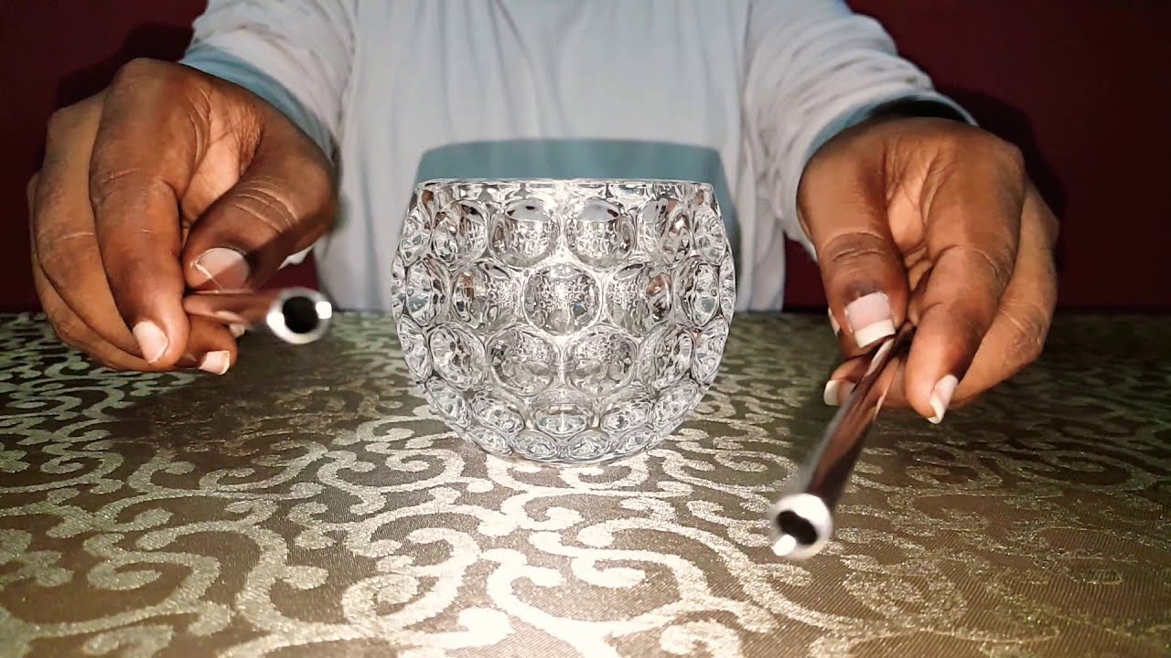 (ASMR) Tapping and Scratching with glass bowl - YouTube