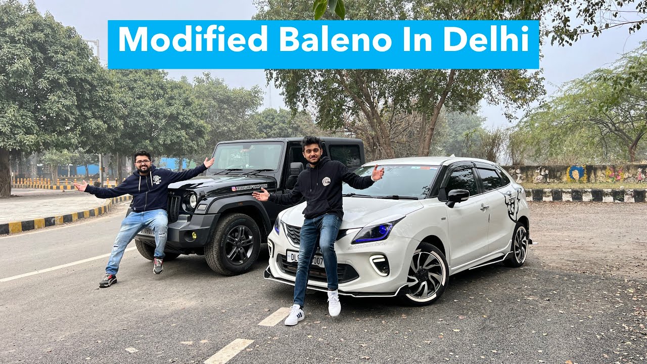 Modified Maruti Baleno In Delhi | Splitters | RGB Headlamps | Floating ...