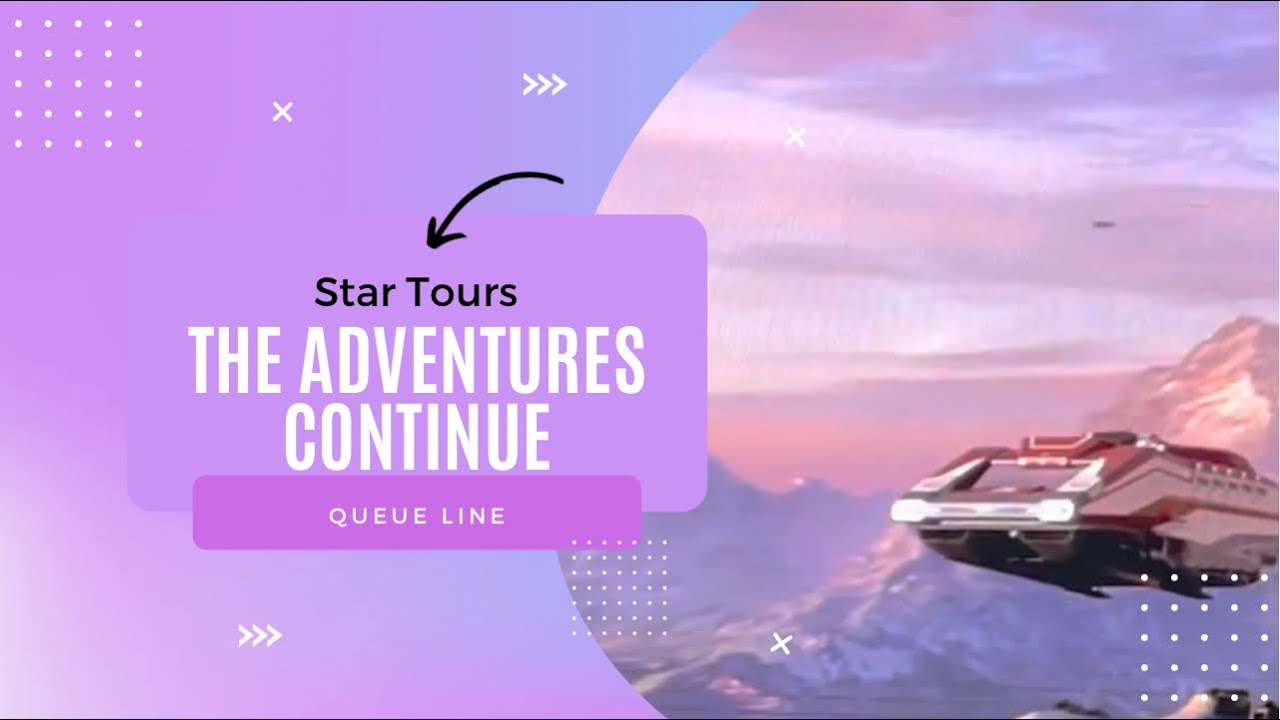 Star Tours The Adventures Continue queue line at Disneyland Paris - YouTube
