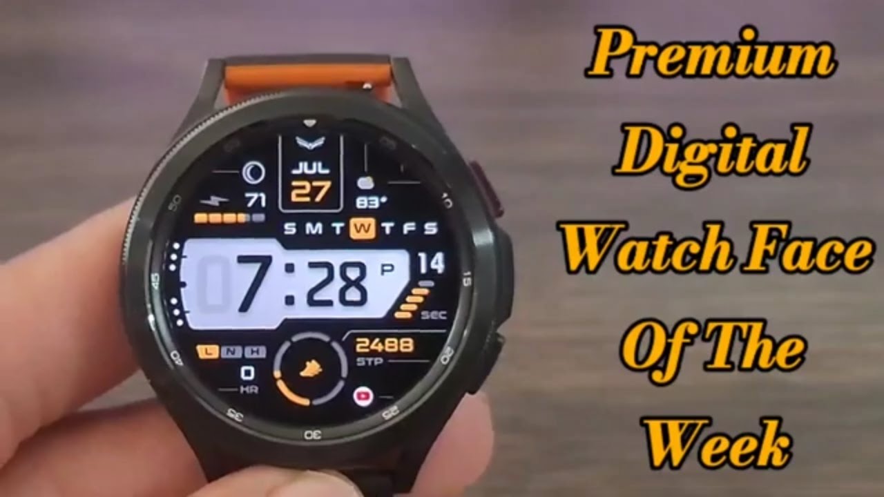 Galaxy Watch 4 Premium Digital Watch Face - YouTube