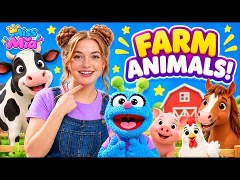 🐄 Farm Animals for Toddlers | Learn Animal Names & Sounds with Ms Mia