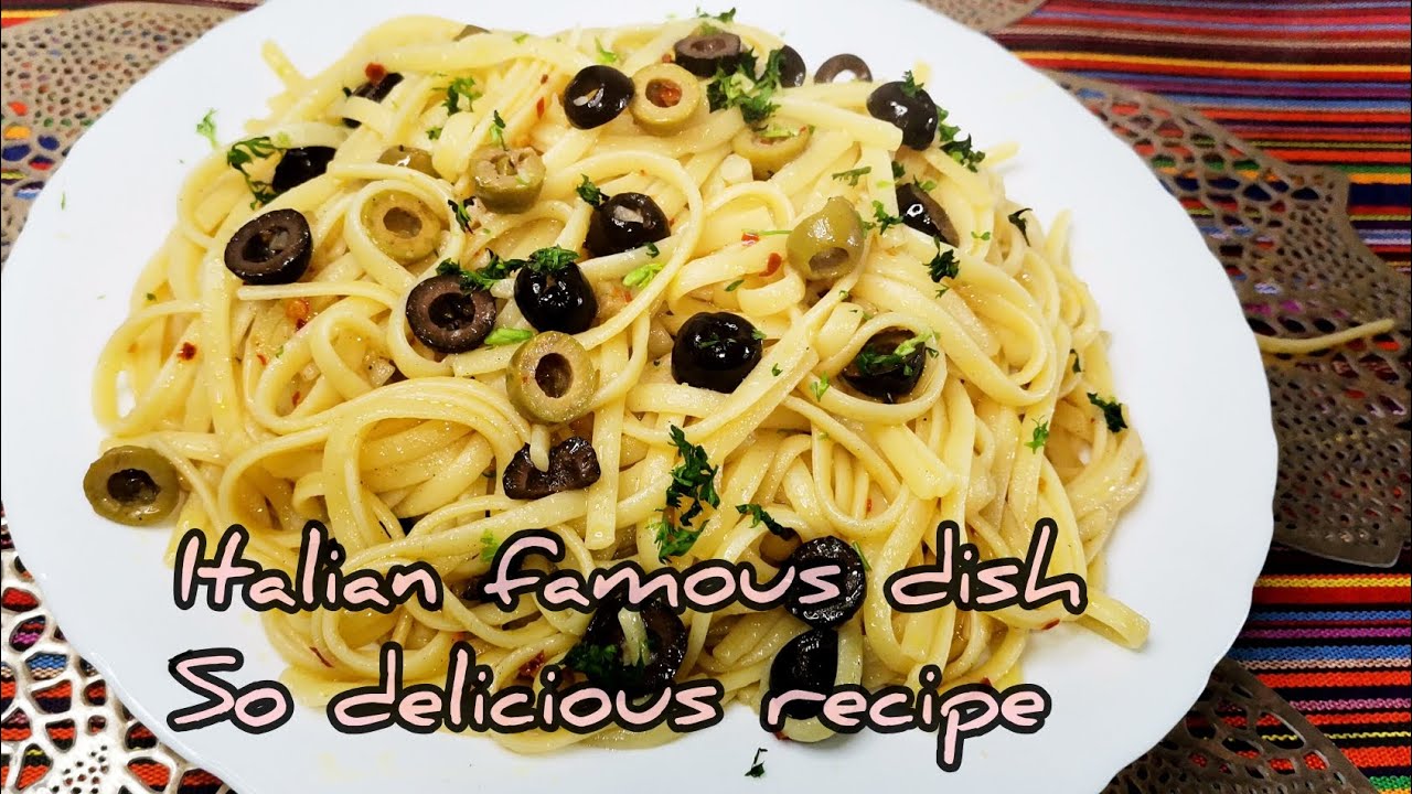 Aglio olio e peperoncino 🍝 spegghetti || Italian dish so easy recipe ...