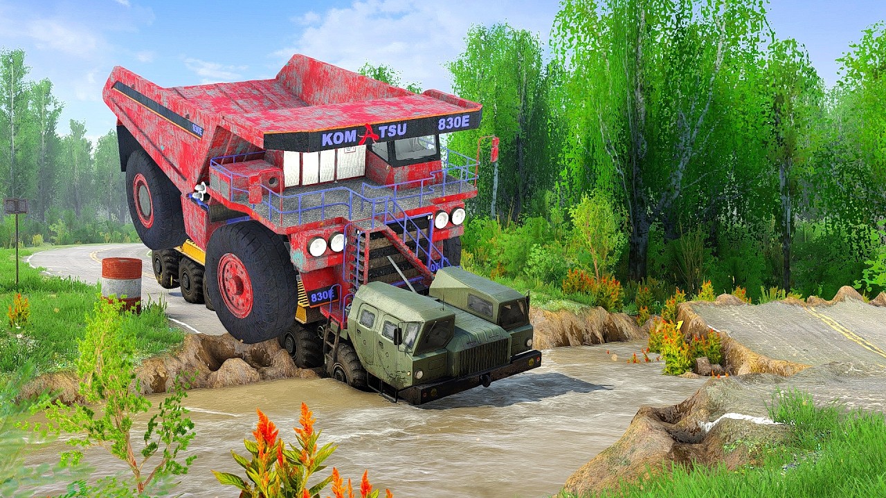 Treacherous River Showdown Mining Truck Takes on DEADLY Waters - YouTube