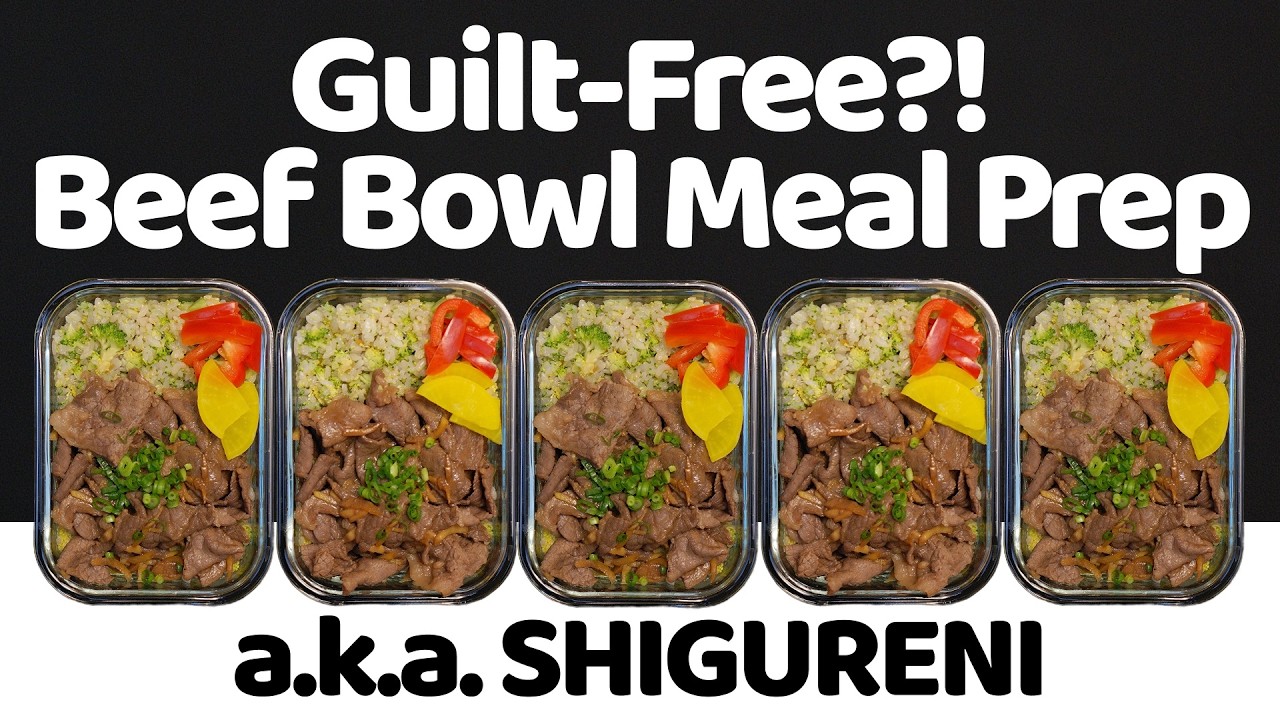 Guilt-Free?! Japanese Beef Rice Bowl Meal Prep a.k.a. SHIGURENI BENTO ...