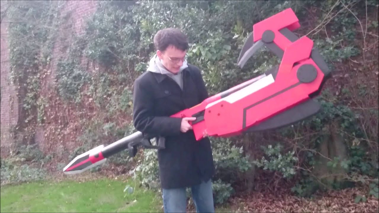 [COSPLAY TUTORIAL] RWBY Ruby's Crescent Rose Transformation/Folding ...