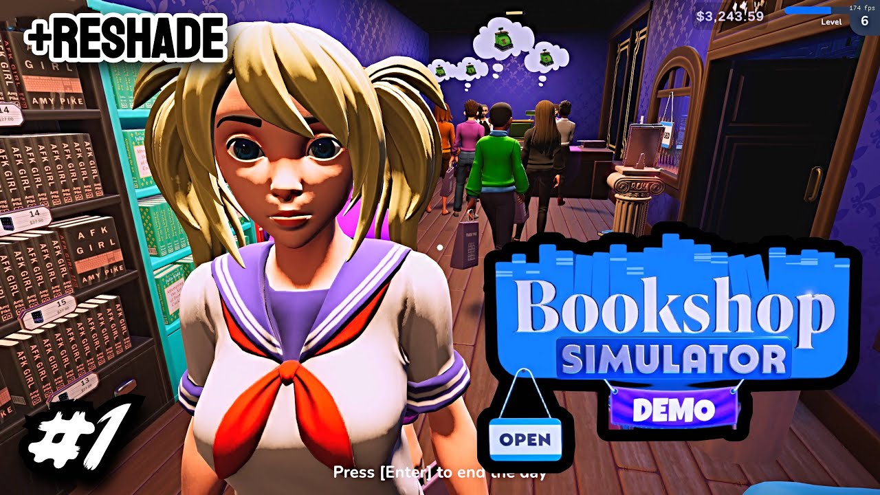 Bookshop Simulator #1 Demo Games Longplay +Graphic Reshade Overhaul ...
