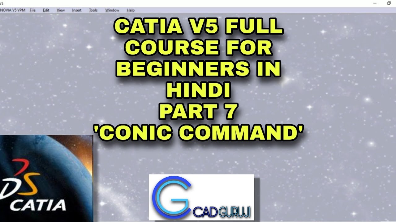 Conic Command | CATIA V5 Course from scratch for beginners Part 7 | # ...
