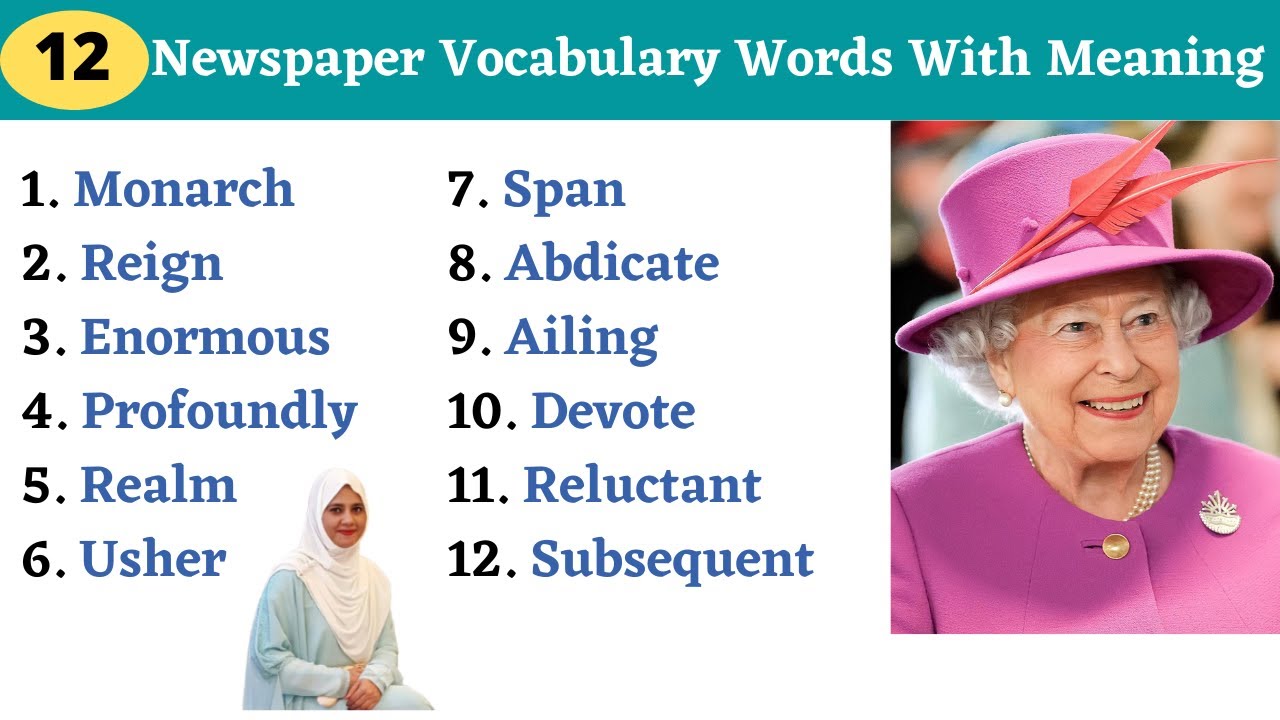 Newspaper vocabulary - Newspaper Vocabulary Words With Meaning - Queen ...