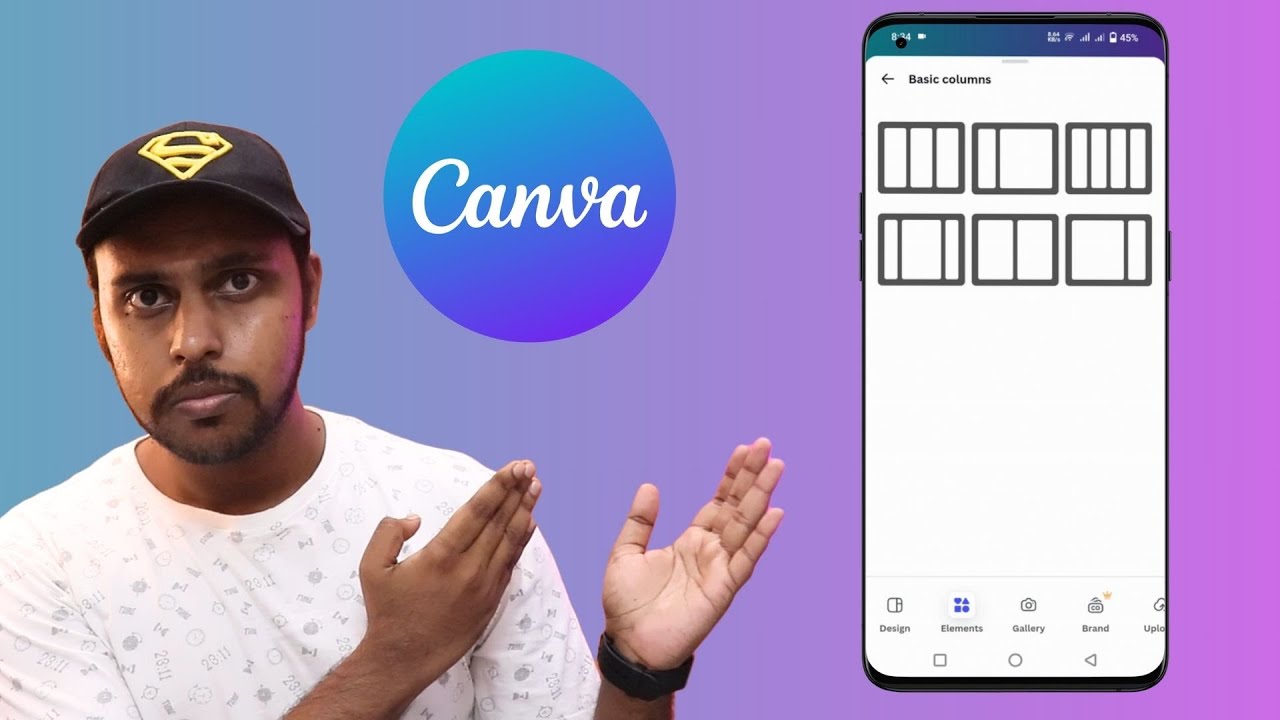 How to insert basic column on canva docs mobile - YouTube
