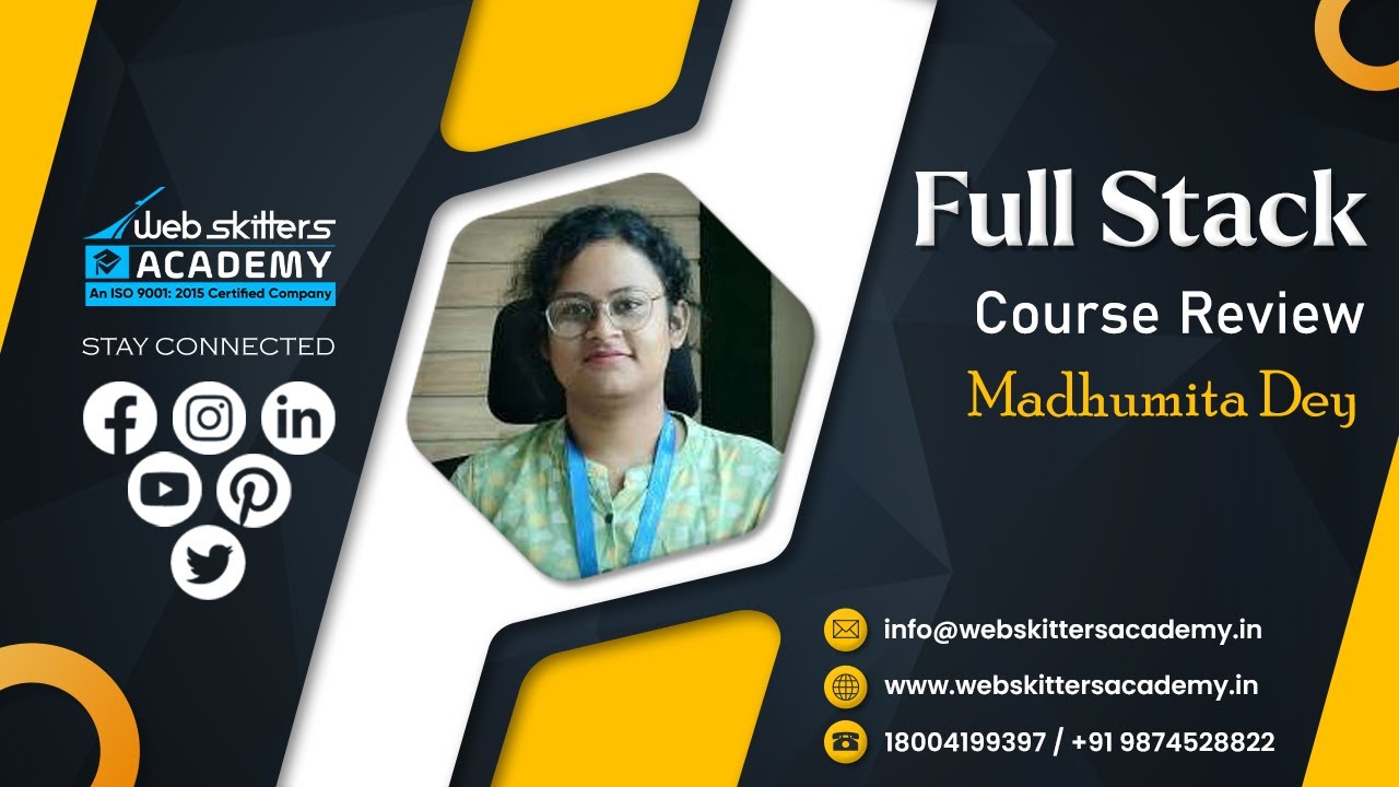 Full-Stack Web Development Review | Webskitters Academy - Madhumita Dey - YouTube