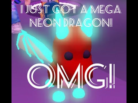 I just got a MEGA NEON DRAGON! |Adopt me Roblox - YouTube